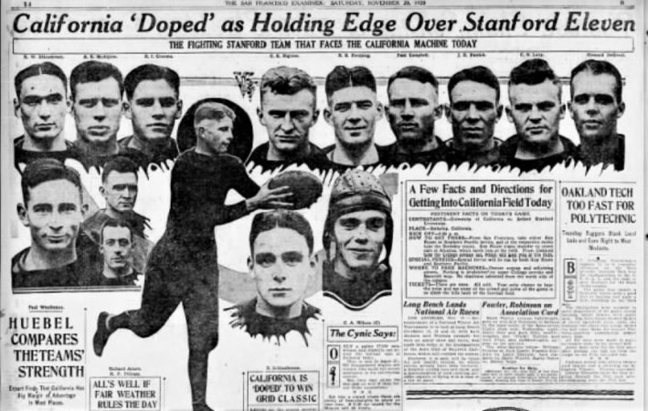 Cal’s Wonder Team Centennial: Game Eight – The Big Game – Cal Bears History